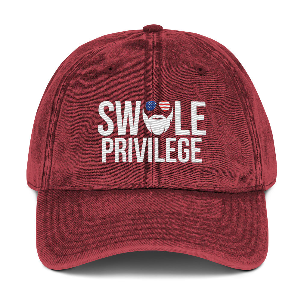 Swole Privilege Vintage Cotton Twill Cap – Papa Swolio