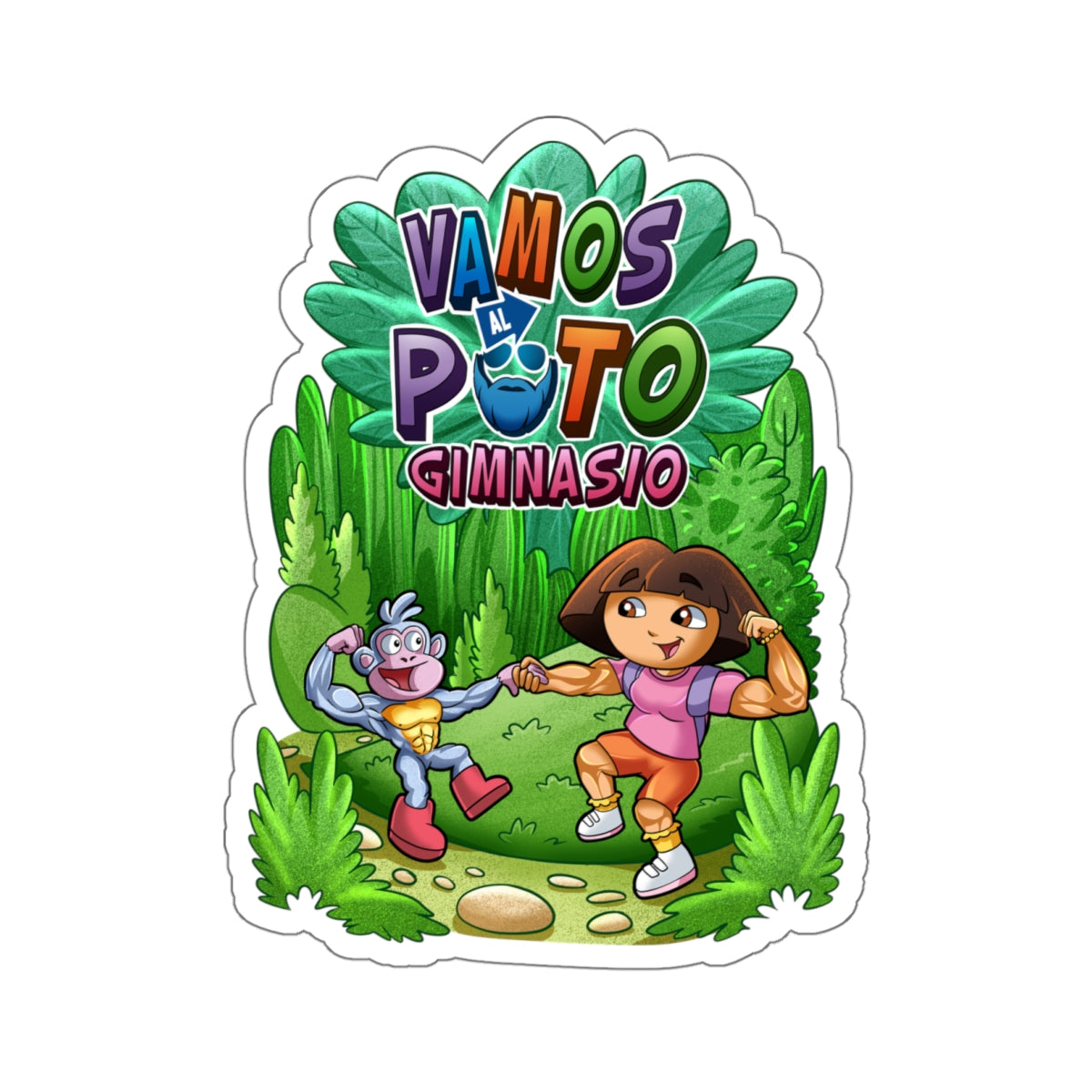 Vamos Al Puto Gimnasio Sticker – Papa Swolio