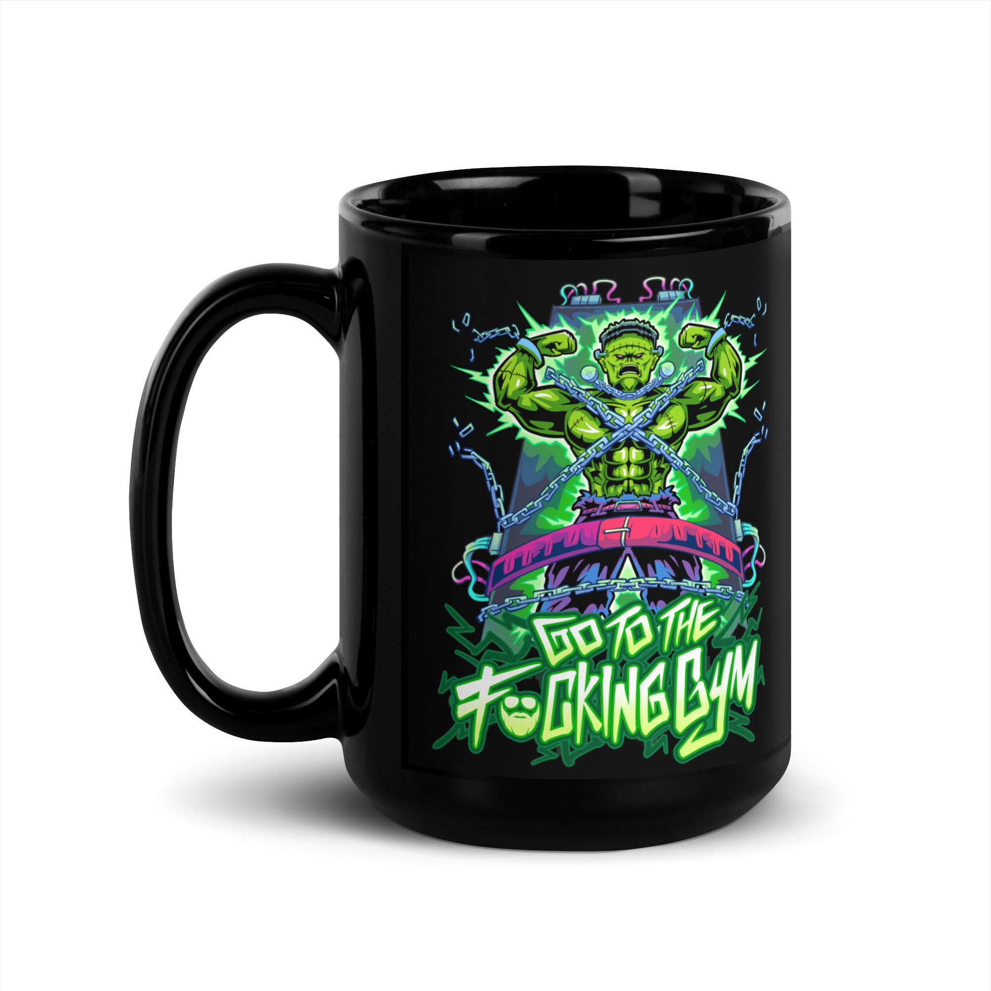 Frankenstein Go To The F*cking Gym Mug – Papa Swolio