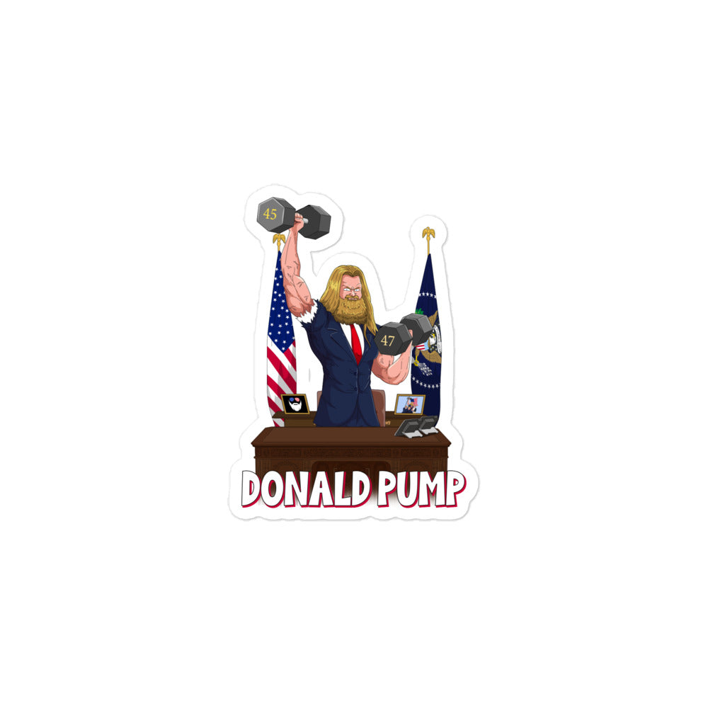 Donald Pump Sticker – Papa Swolio
