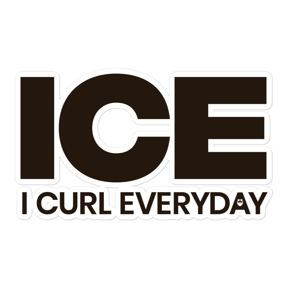 I Curl Everyday Sticker – Papa Swolio