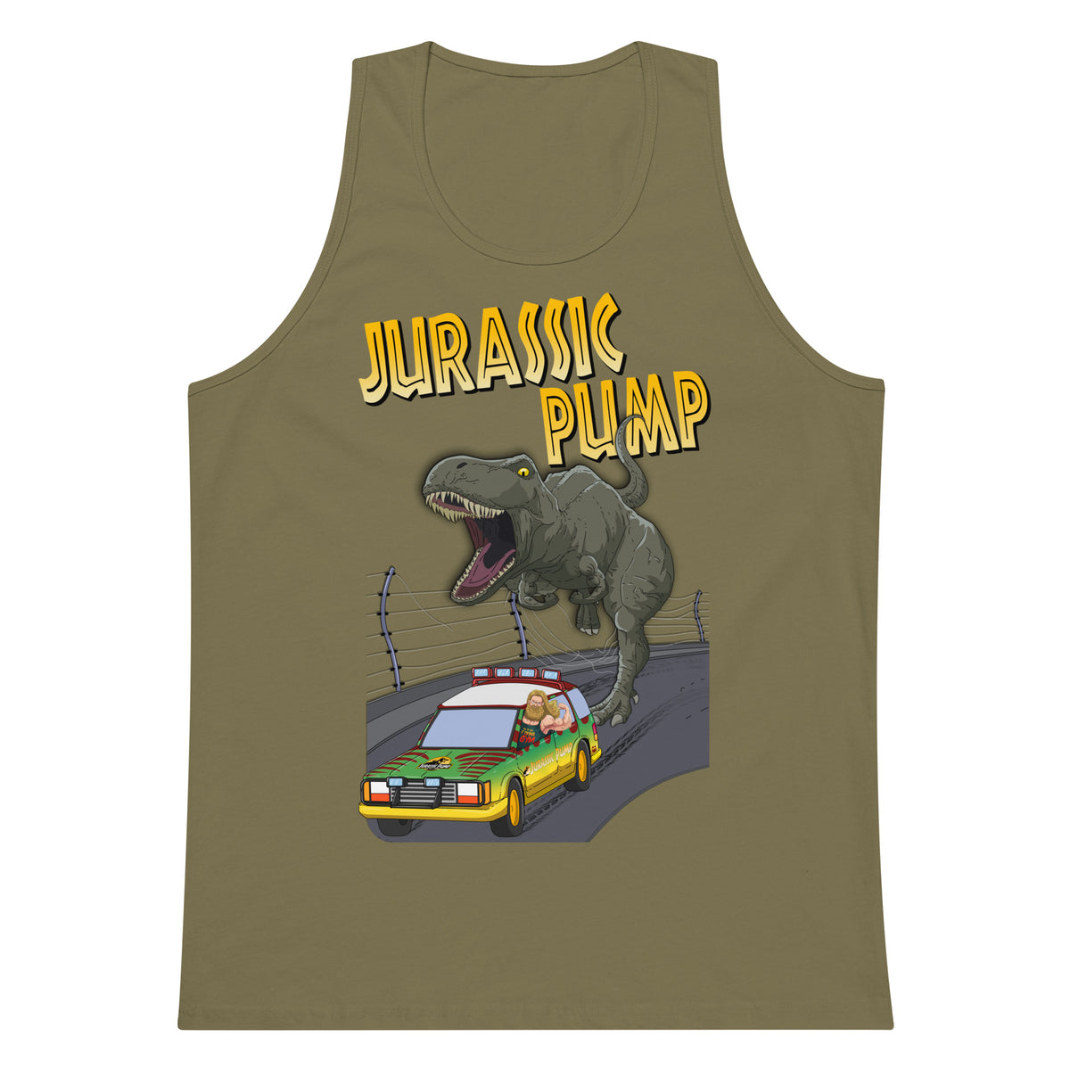 Jurassic Pump Premium Tank Top – Papa Swolio