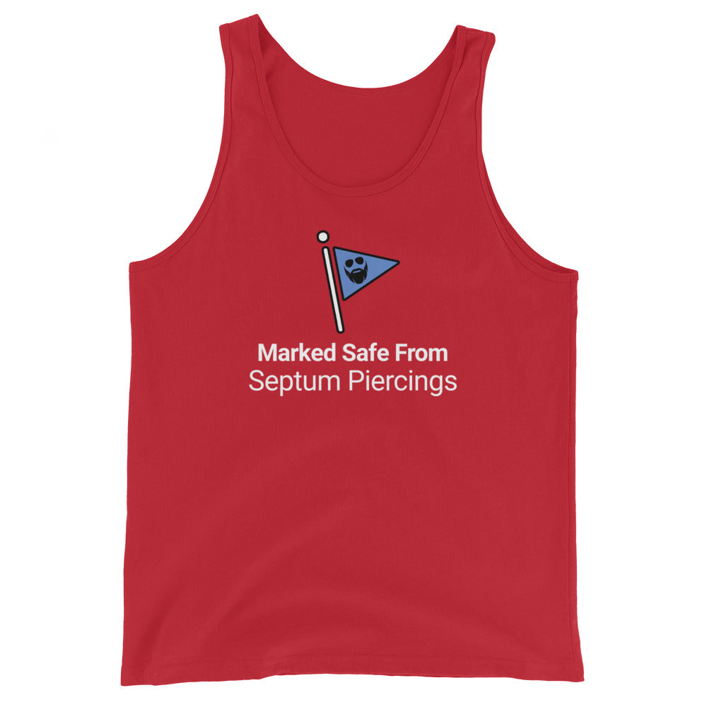 Marked Safe From Septum Piercings Tank Top – Papa Swolio
