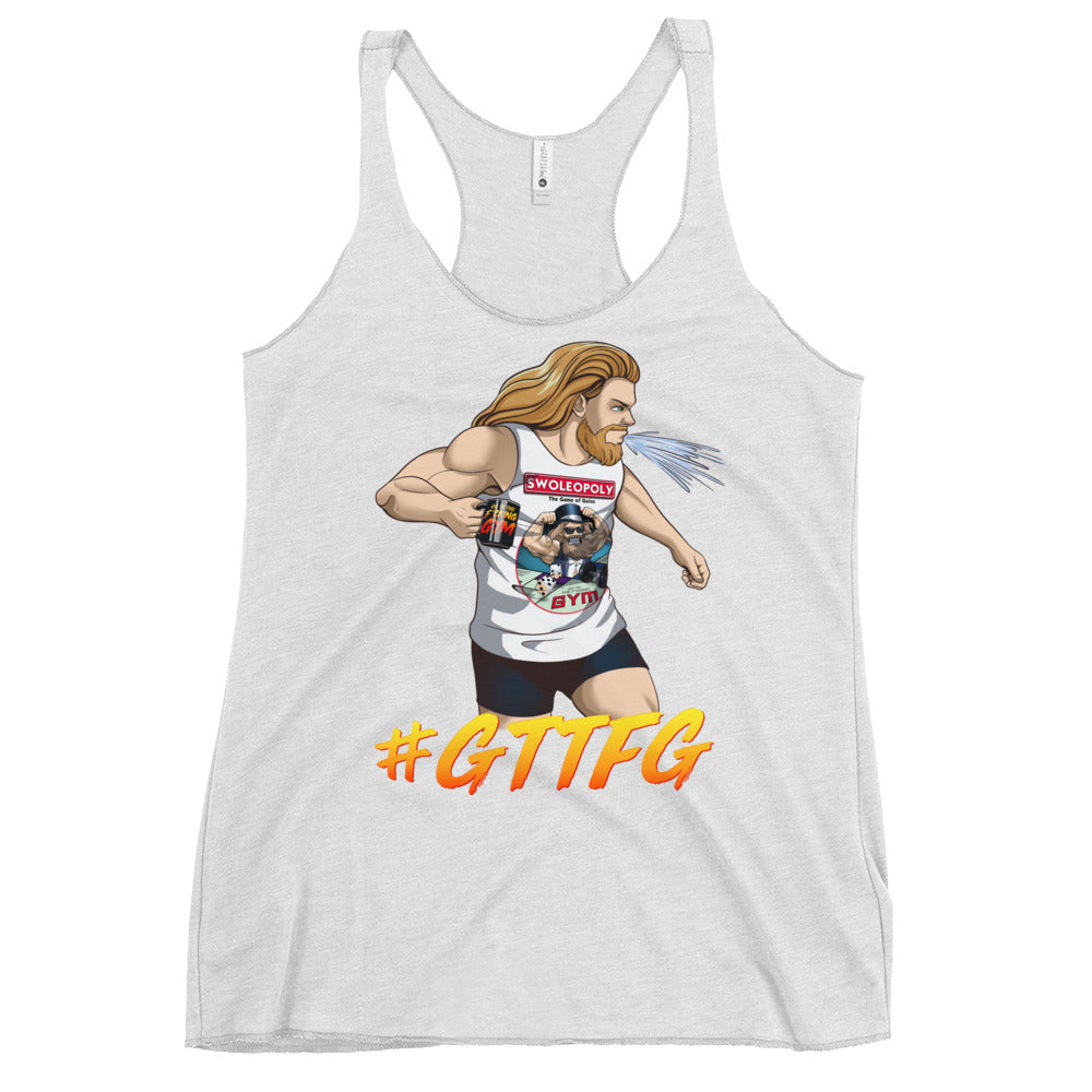 Spit & GTTFG Women's Racerback Tank – Papa Swolio